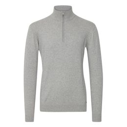 Troyer INDICODE "Troyer IDBaddon", Herren, Gr. XXL, grau (grau mix), Obermaterial: 80% Baumwolle CO. 20% Polyamid PA., unifarben, normal, ohne Ausschnitt, Pullover Troyer
