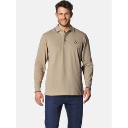 Langarm-Poloshirt Babista "Langarm-Poloshirt MILANVETZO", Herren, Gr. 50, beige, Obermaterial: 100% Baumwolle CO., Shirts