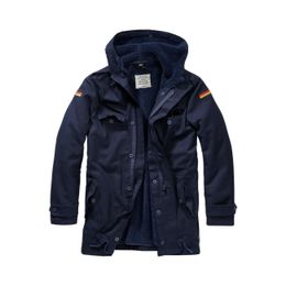 Allwetterjacke Brandit "Brandit Herren BW Flag Parka", Herren, Gr. 54, navy, 100% Baumwolle, unifarben, loose fit, ohne Ausschnitt, Jacken