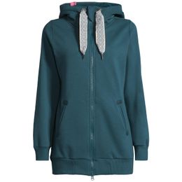 Sweatjacke SALZHAUT "Sweatjacke Nord&ouml;rp", Damen, Gr. S, blau (dragonfly), Obermaterial: 80% Baumwolle CO. 20% Polyester PES., Sweatjacken Sweatjacke