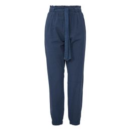 Stoffhose oxmo "Stoffhose OXLennja", Damen, Gr. 36, N-Gr, blau (insignia blau), Obermaterial: 100% Baumwolle CO., Hosen Stoffhose