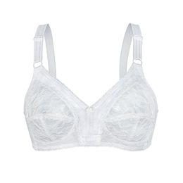 Sassa Mode Soft-BH SASSA "Soft BH ohne B&uuml;gel Functional Bras", Damen, Gr. 100, Cup C, wei&szlig;, Spitze, Obermaterial: 90% Polyamid PA. 10% Elasthan EL., BHs Soft-BH