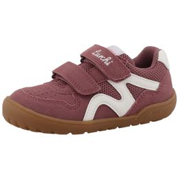 Barfu&szlig;schuh Lurchi "Jamin, Barefoot", Kinder, Gr. 31, altrosa, wei&szlig;, Lederimitat, Textil, Veloursleder, Schuhe Barfu&szlig;schuh, Klettschuh, Freizeitschuh, Gr&ouml;&szlig;enschablone zum Download
