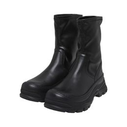 Stiefel Buffalo "Buffalo Buffalo roam sock boot", Damen, Gr. 38, schwarz, Leder, unifarben, Schuhe Stiefel