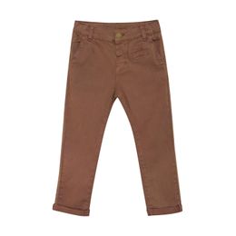 Chinohose EN FANT "Chinohose ENPants", Jungen, Gr. 122, N-Gr, braun (acorn), Obermaterial: 98% Baumwolle CO. 2% Elasthan EL., Hosen Chinohose