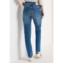 Slim-fit-Jeans Cecil, Damen, Gr. 38, L&auml;nge 32, authentic used wash, Jeans, 78% Baumwolle, 20% Polyester, 2% Elasthan, unifarben, normal, Jeans Slim-fit-Jeans, 5-Pocket-Style