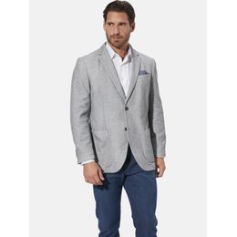Jerseysakko Babista "Jersey-Sakko ELIANO", Herren, Gr. 58, grau (grau melange), Obermaterial: 87% Polyester PES. 13% Viskose CV., Sakkos
