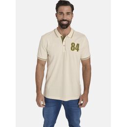 Poloshirt Jan Vanderstorm "Doppelpack Poloshirt BERAU", Herren, Gr. XL, wei&szlig; (wollwei&szlig; khaki), Obermaterial: 100% Baumwolle CO., Shirts