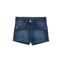 Jeansshorts Minymo "Shorts MIShorts", M&auml;dchen, Gr. 98, N-Gr, blau (denim), Obermaterial: 80% Baumwolle CO. 19% Polyester PES. 1% Elasthan EL., Jeans Jeansshorts
