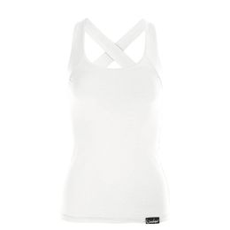 Sporttop WINSHAPE "WVR25", Damen, Gr. XL, wei&szlig;, 90% Baumwolle, 10% Elasthan, eckiger Ausschnitt, Tops Sporttop, Cross Back Style