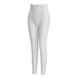 Leggings YEAZ "Leggings CLUB LEVEL", Damen, Gr. S, US, wei&szlig;, Obermaterial: 78% Polyester PES. 22% Elasthan EL., Hosen Leggings