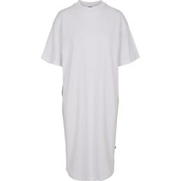 Shirtkleid Urban Classics "Urban Classics Damen Ladies Organic Long Oversized Tee Dress", Damen, Gr. XS, US-Gr&ouml;&szlig;en, wei&szlig;, 100% Baumwolle, unifarben, oversize, Rundhals, Kleider Shirtkleid