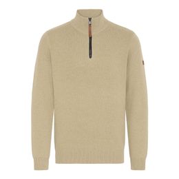 Troyer Blend "Troyer BHMFINTOS", Herren, Gr. L, beige (crockery), Obermaterial: 70% Baumwolle CO recyc.. 30% Polyester Pol. recyc.., Pullover Troyer