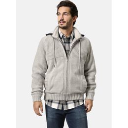 Kapuzenstrickjacke Babista "Strickjacke RIVANETTO", Herren, Gr. XXL, gelb (wollwei&szlig;), Obermaterial: 70% Polyacryl PAN. 30% Wolle mw., Strickjacken