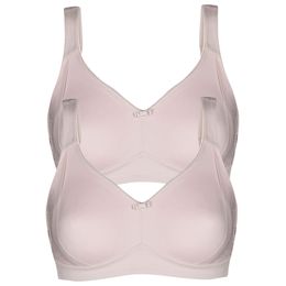 Minimizer-BH SuSa "2er Pack Minimizer BH Milano", Damen, Gr. 100, Cup F, beige (nude nude), Stoff, Obermaterial: 80% Polyamid PA. 17% Elasthan EL. 3% Baumwolle CO., BHs Minimizer-BH