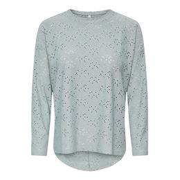 Langarmshirt Only "ONLSMILLA LIFE L/S TOP JRS", Damen, Gr. L, abyss, Jersey, Obermaterial: 95% Polyester, 5% Elasthan, unifarben, regular fit Po-bedeckend, Rundhals, Shirts Langarmshirt
