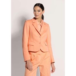 Madeleine Mode Jackenblazer MADELEINE "Blazer Piqu&eacute;-Blazer", Damen, Gr. 40, orange (pfirsich), Obermaterial: 81% Baumwolle CO. 17% Polyamid PA. 2% Elasthan EL., Blazer