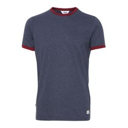 !Solid Rundhalsshirt SOLID "Rundhalsshirt SDManoldo", Herren, Gr. M, blau (ins bl mel), Obermaterial: 60% Baumwolle CO. 40% Polyester PES., Shirts Rundhalsshirt