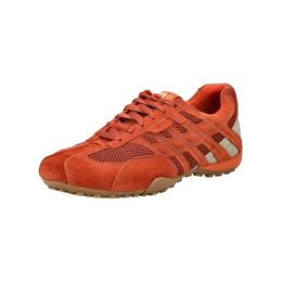 Sneaker Geox "Geox Sneaker Leder/Textil", Herren, Gr. 46, orange, Leder, Textil, Schuhe Sneaker