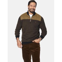 Sweatshirt Jan Vanderstorm "Sweatshirt MAGNUSGARD", Herren, Gr. 4XL, schwarz (schwarz gemustert), Obermaterial: 100% Baumwolle CO., Sweatshirts Sweatshirt