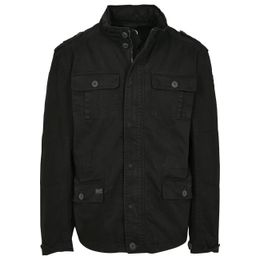 Allwetterjacke Brandit "Brandit Herren Britannia Jacket", Herren, Gr. 5XL, schwarz, 100% Baumwolle, unifarben, normal, amerikanischer Ausschnitt, Jacken