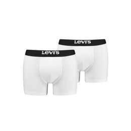 Levi's Boxershorts LEVI'S "Boxershort 2er Pack", Herren, Gr. L, wei&szlig;, Obermaterial: 95% Baumwolle CO. 5% Elasthan EL., Unterhosen