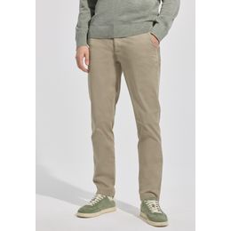 Chinohose Street One MEN, Herren, Gr. 32, L&auml;nge 32, warm sand, Web, 98% Baumwolle, 2% Elasthan, unifarben, regular fit kn&ouml;chellang, Hosen Chinohose, Middle Waist