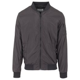 Allwetterjacke Urban Classics "Urban Classics Herren Light Bomber Jacket", Herren, Gr. S, schwarz, 100% Polyester, unifarben, normal, amerikanischer Ausschnitt, Jacken