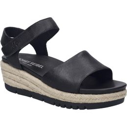 Sandale Josef Seibel "Miranda 02, schwarz", Damen, Gr. 38, schwarz, Obermaterial: 100% Rindsleder Leather cow., Schuhe Sandale
