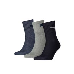 Kurzsocken Puma "Socken 3er Pack", Herren, Gr. 35-38, blau (blau, grau), Obermaterial: 78% Baumwolle CO. 18% Polyester PES. 2% Polyamid PA. 2% Elasthan EL., Socken