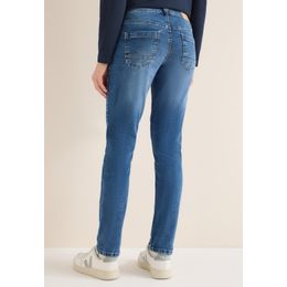 Comfort-fit-Jeans Cecil, Damen, Gr. 33, L&auml;nge 30, mid blau wash, Jeans, 83% Baumwolle, 15% Polyester, 2% Elasthan, unifarben, lang, Jeans, Middle Waist
