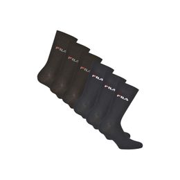 Kurzsocken Fila "Socken 6er Pack", Herren, Gr. 39-42, schwarz (schwarz, blau), Obermaterial: 80% Baumwolle CO. 18% Polyester PES. 2% Elasthan EL., Socken