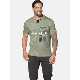 T-Shirt Jan Vanderstorm "T-Shirt ULJAS", Herren, Gr. XXL, gr&uuml;n (oliv), Obermaterial: 100% Baumwolle CO., Shirts T-Shirt