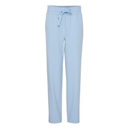 Stoffhose oxmo "Stoffhose OXDania", Damen, Gr. 44, N-Gr, blau (blau bell), Obermaterial: 64% Polyester PES. 32% Viskose CV. 4% Elasthan EL., Hosen Stoffhose