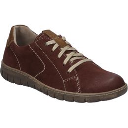 Schn&uuml;rschuh Josef Seibel "Steffi 62, bordo-kombi", Damen, Gr. 37, rot (bordo, kombi), Obermaterial: 100% Rindsleder Leather cow., Schuhe Schn&uuml;rschuh