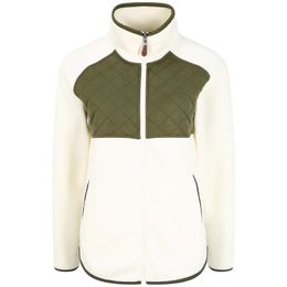 Kapuzenfleecejacke oxmo "Sweatjacke OXMalin", Damen, Gr. XL, wei&szlig; (sanftes wei&szlig;), Obermaterial: 100% Polyester PES., Jacken