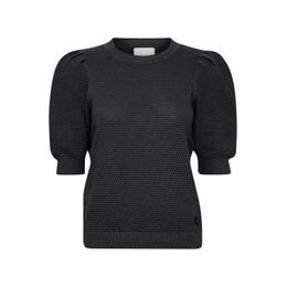 Strickfleece-Pullover oxmo "Strickpullover OXMicha", Damen, Gr. L, schwarz, Obermaterial: 100% Baumwolle CO., Shirts