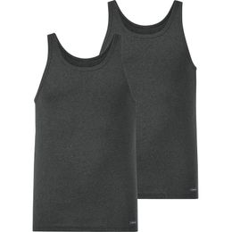 Unterhemd CHARLES COLBY "2er Pack Unterhemd LORD COOKNEY", Herren, Gr. XL, 2 Stk., weit, grau (dunkelgrau melange), Obermaterial: 100% Baumwolle CO., Unterhemden Unterhemd, aus weicher Baumwolle