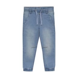 5-Pocket-Jeans Minymo "5-Pocket-Jeans MIJeans", Jungen, Gr. 110, N-Gr, blau (light dusty blau), Obermaterial: 80% Baumwolle CO. 19% Polyester PES. 1% Elasthan EL., Jeans 5-Pocket-Jeans