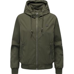 Outdoorjacke Ragwear "Nuggeta Summer YOUMODO", Damen, Gr. L (40), olivgr&uuml;n, Obermaterial: 100% Polyester. Innenfutter: 100% Polyester, l&auml;ssig geschnitten h&uuml;ftlang, hoch geschlossener Ausschnitt, &Auml;rmel ohne &Auml;rmelschlitz Rippb&uuml;ndchen, Jacken Outdoorjacke, L&auml;ssige &Uuml;bergangsjacke mit Kapuze