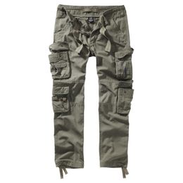 Stoffhose Brandit "Brandit Herren Pure Slim Fit Trouser", Herren, Gr. S, US-Gr&ouml;&szlig;en, olive, 100% Baumwolle, relaxed fit, Hosen Stoffhose