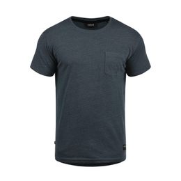 !Solid Rundhalsshirt SOLID "Rundhalsshirt SDBob", Herren, Gr. L, blau (ins bl mel), Obermaterial: 60% Baumwolle CO. 40% Polyester PES., Shirts Rundhalsshirt