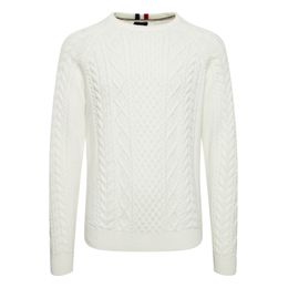 Strickfleece-Pullover FQ1924 "Strickpullover FQKyle", Herren, Gr. XL, wei&szlig; (cloud dancer), Obermaterial: 60% Baumwolle CO. 40% Polyacryl PAN., Pullover