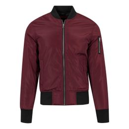 Allwetterjacke Urban Classics "Urban Classics Herren 2-Tone Bomber Jacket", Damen, Gr. XS, burgundy, schwarz, 100% Polyester, mehrfarbig, normal, amerikanischer Ausschnitt, Jacken