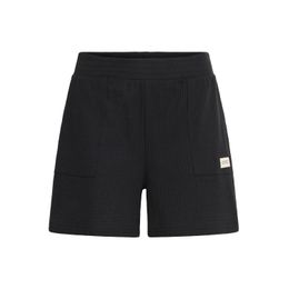 Shorts oxmo "Shorts OXWim", Damen, Gr. XXL, N-Gr, schwarz, Obermaterial: 57% Baumwolle CO. 43% Polyester PES., Hosen Shorts