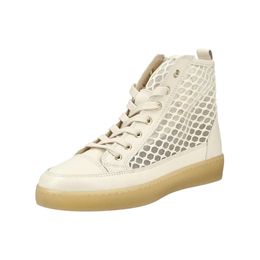 Sneaker Gabor "Gabor Sneaker Leder/Textil", Damen, Gr. 37,5, hellbeige, Leder, Textil, Schuhe Sneaker