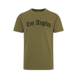 T-Shirt MisterTee "MisterTee Herren Los Angeles Wording Tee", Damen, Gr. XXL, olive, 100% Baumwolle, bedruckt, normal, Rundhals, Shirts T-Shirt