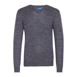 Strickfleece-Pullover Blend "Strickpullover BHDansel", Herren, Gr. L, blau (ensign blau), Obermaterial: 50% Baumwolle CO. 50% Polyacryl PAN., Pullover