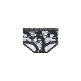 Slip Jockey "Slip Parisienne Full Brief 1er Pack", Damen, Gr. L, bunt (schwarz, wei&szlig;), Obermaterial: 91% Polyamid PA. 9% Elasthan EL., Unterhosen Slip