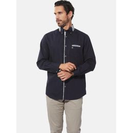 Langarmhemd Babista "Doppelpack Hemd MATIAS", Herren, Gr. XL, weit, wei&szlig; (wei&szlig; dunkelblau), Obermaterial: 100% Baumwolle CO., Hemden
